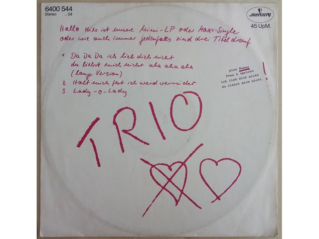 Trio ‎– Da Da Da Ich Lieb Dich Nicht... 12`