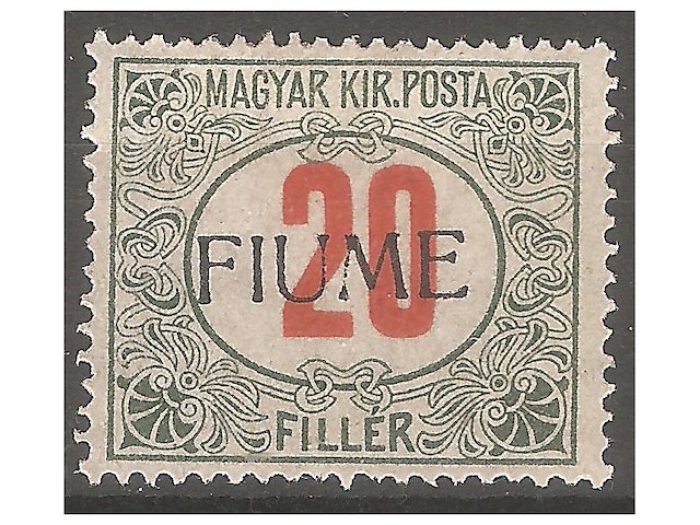 1918 - FIUME Porto 20 fil. MH punca