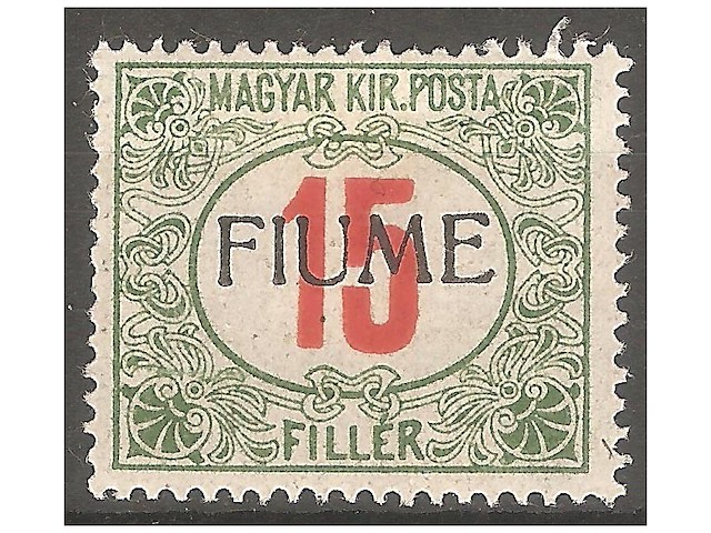 1918 - FIUME Porto 15 fil. MH punca