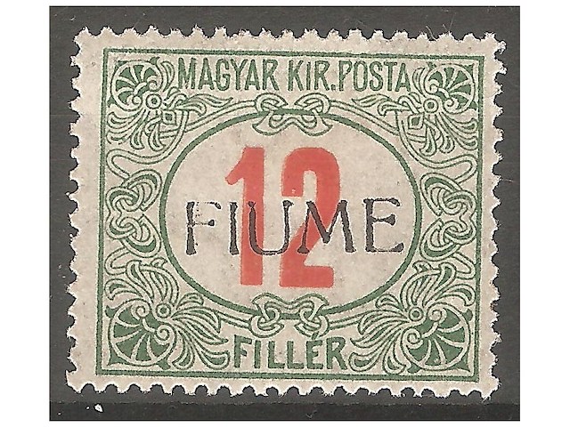 1918 - FIUME Porto 12 fil. MH punca