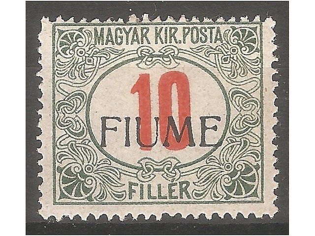 1918 - FIUME Porto 10 fil. MH punca