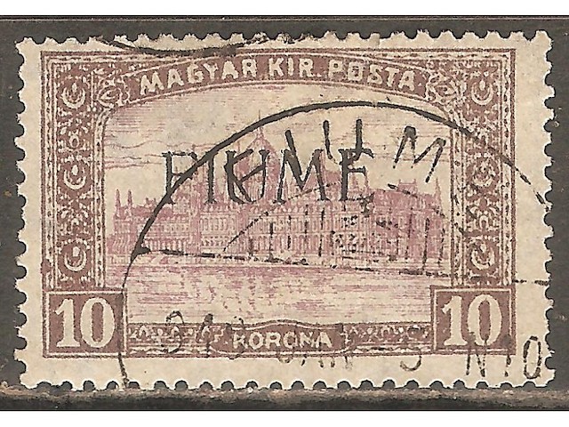 1918 - FIUME Parlament 10 kr kat.vr 300e