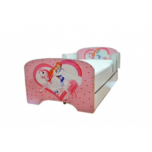 Krevet za decu Pink Princess sa dve fioke 160x80 cm model 803