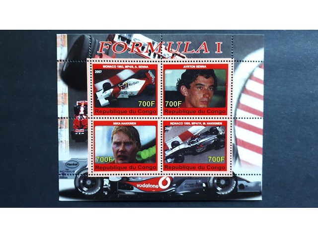 Formula 1 (Senna, Hakkinen) - Rep. Kongo 2007. ** A 741