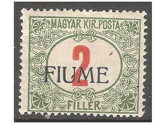 1918 - FIUME Porto 2 fil. MH