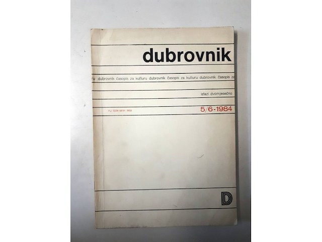 DUBROVNIK Casopis za kulturu