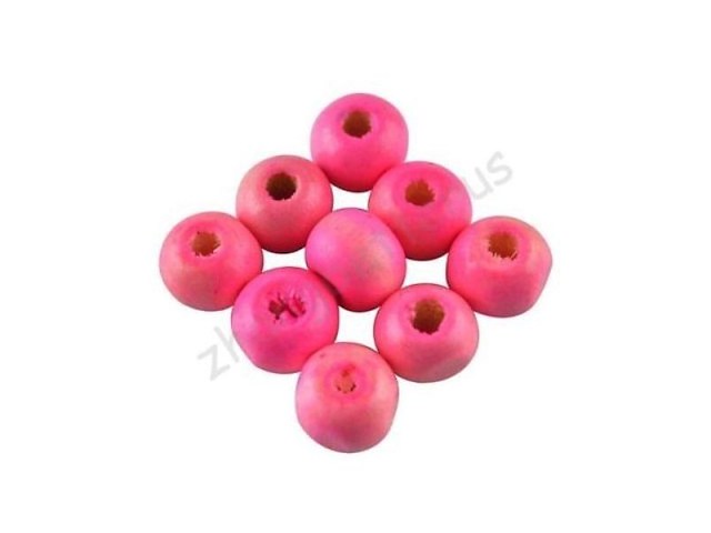 Drvene perle 8mm 10 komada pink roze