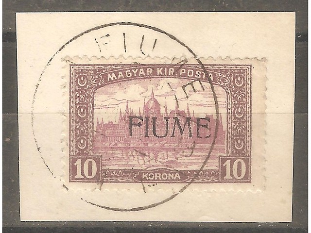 1918 - FIUME Parlament 10 kr na isecku