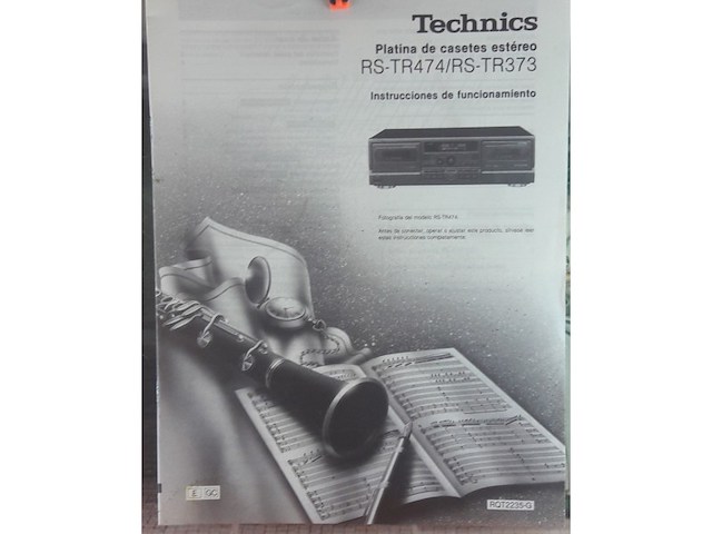 TECHNICS RS-TR474/RS-TR373 - U P U T S T V O