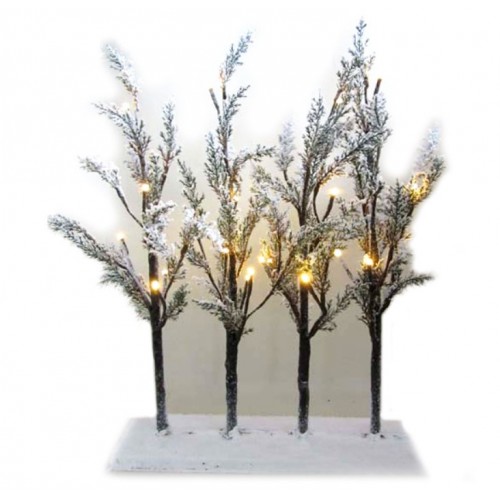Novogodišnja dekoracija Deco Wood sa lampicama Quarto 55 cm
