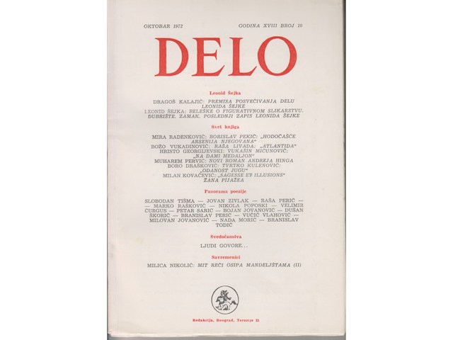 ŠEJKA - Delo 10/1972 - nerasečene stranicE