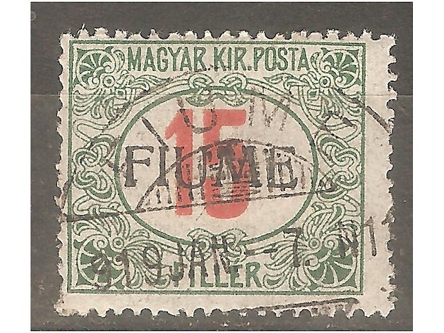 1918 - FIUME Porto 15 fil. punca