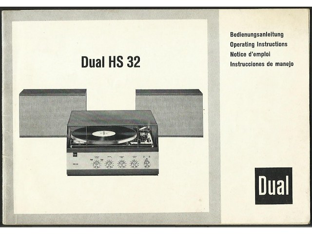 katalog gramofon dual HS 32
