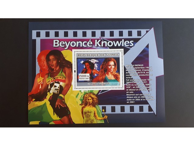 Pozn. muzičari - Beyonce Knowles - Guinea 2007 **F619-3