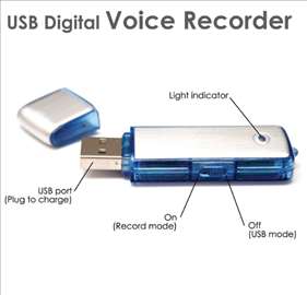 Prisluškivčc audio USB 8GB flaska diktafon