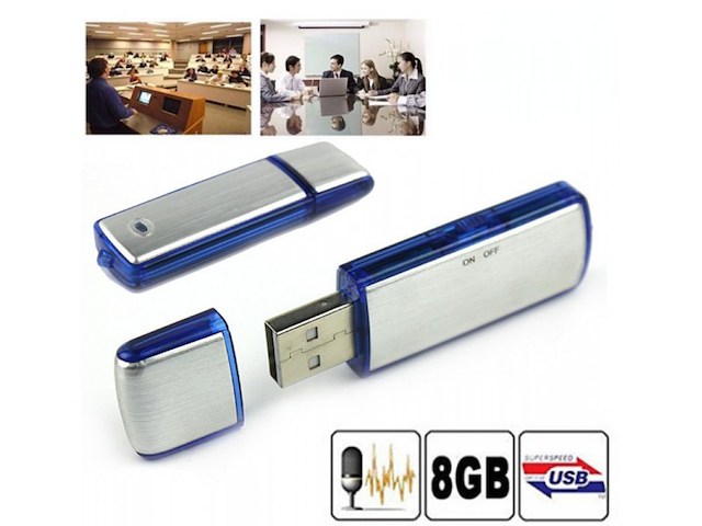 Prisluskivac audio USB 8GB Diktafon, audio prisluskivac