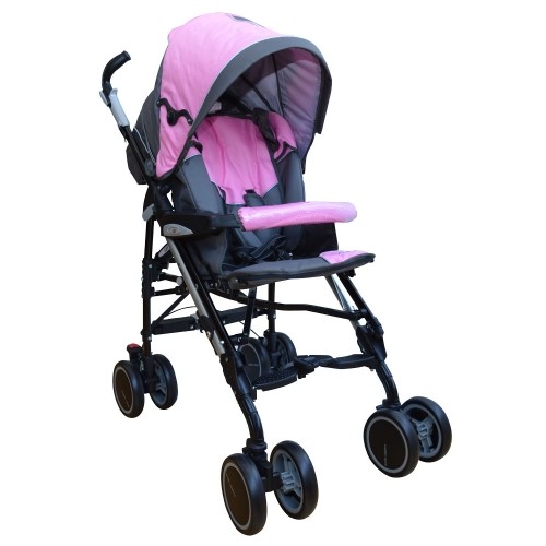 Kišobran kolica za bebe Puerri Tutto Completo sivo-roze