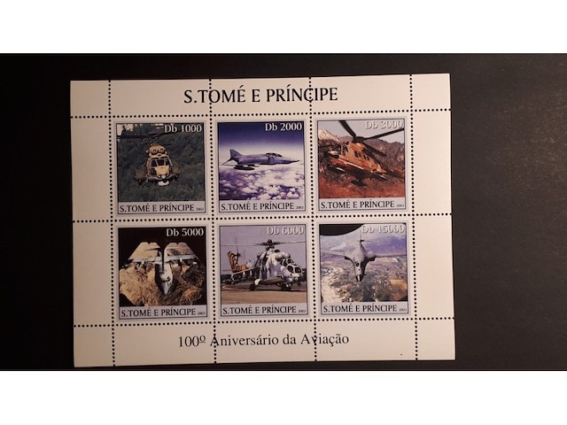 Avijacija (avioni/helikopteri) - Sao Tome 2003. ** P431