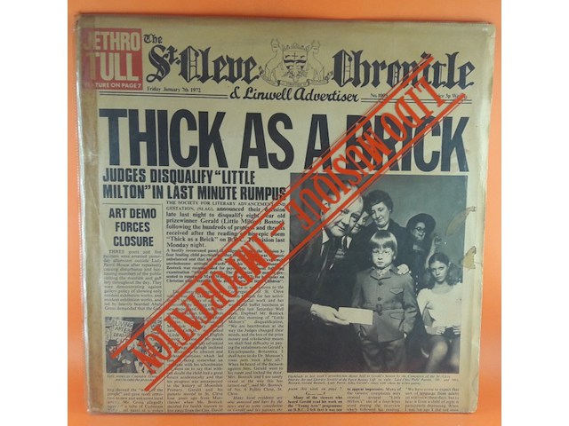 Jethro Tull ‎– Thick As A Brick, LP