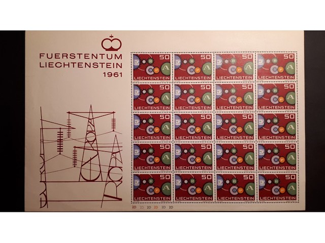 Europa CEPT - Lihtenštajn 1961. 1xtab - kompl. ** E561