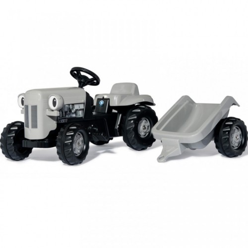 Traktor na pedale RollyToys Kid Grey Fergie sa prikolicom