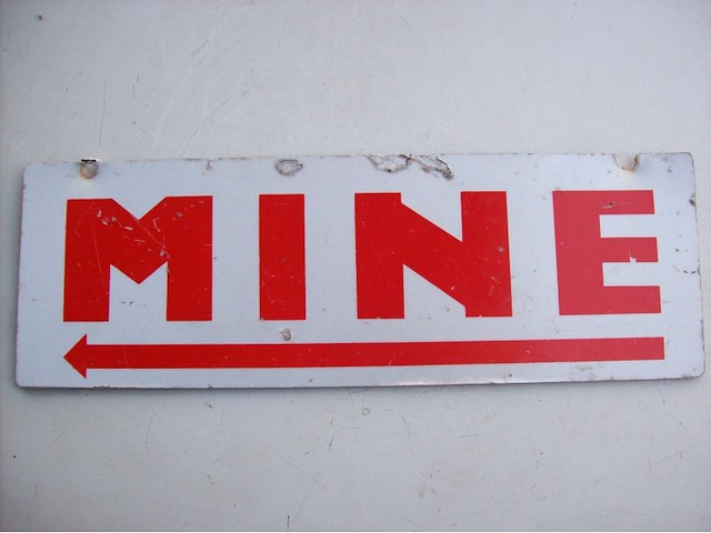 MINE - svetleci znak - aluminijum