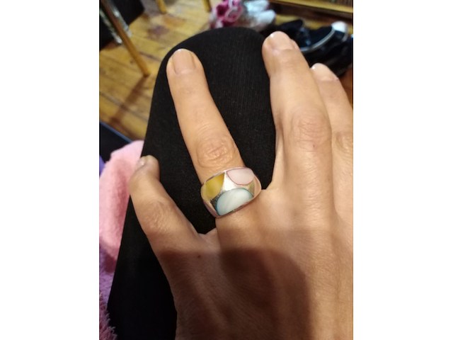 Srebro 925 prsten sedef