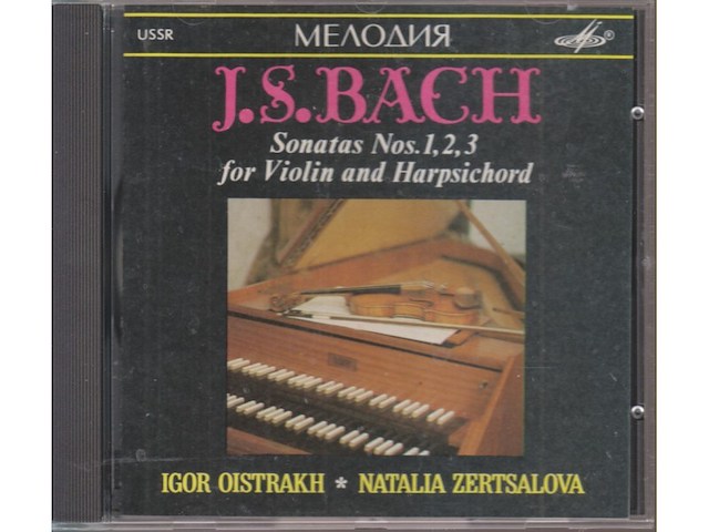 cd / BACH - Sonatas Nos. 1, 2, 3 for Violin... ruski CD