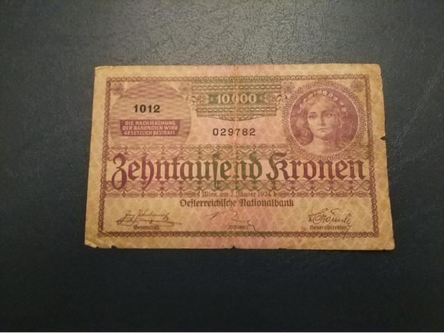Austrija 10000 kronen 1924