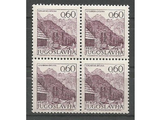 Turistički motivi-0.60 din Logarska 1972.,četverac,čist