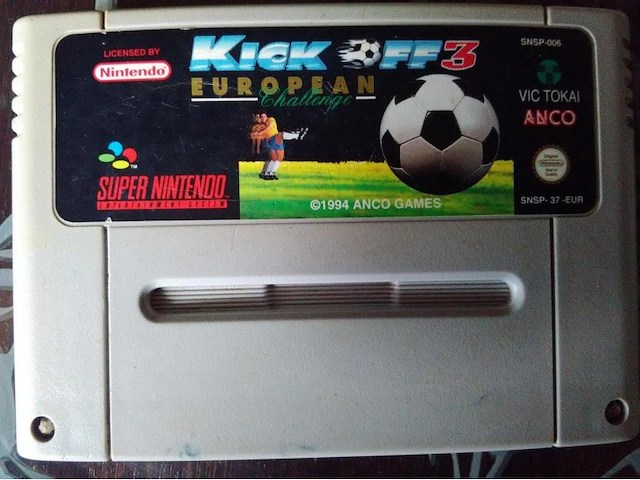 nintendo snes k Kick Off 3 EUROPEAN Challenge ispr