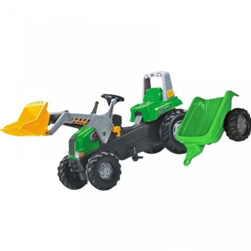 Traktor na pedale Junior sa kašikom i prikolicom