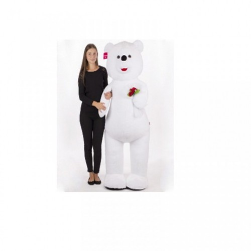 Plišani beli medved sa ružama 160cm