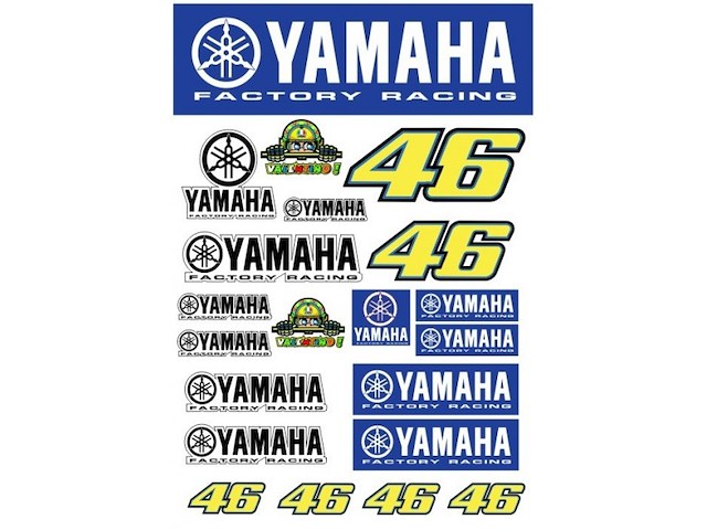 Nalepnice za motore YAMAHA FACTORY tabla