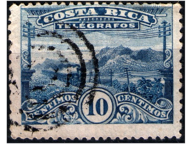 kt222a  28.sep1907  CostaRica Mitelegraf (-o-)1/8