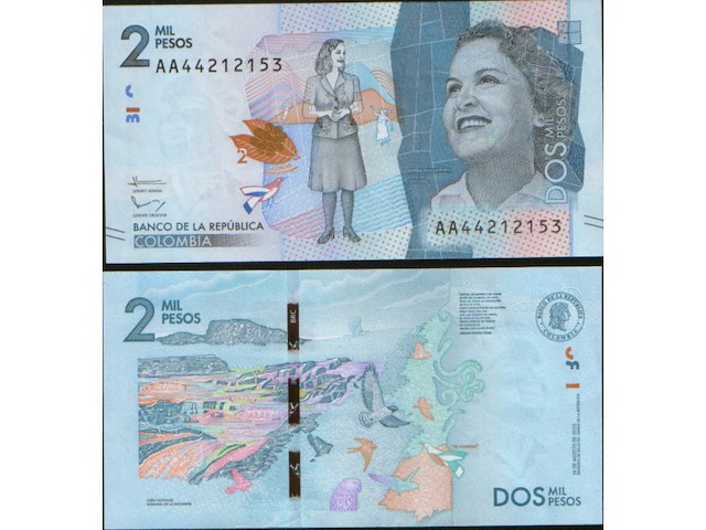 Colombia 2 Mil Pesos 2015/2016. UNC.