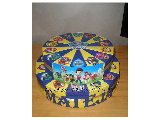 Torta od kartona na sprat-Paw patrol