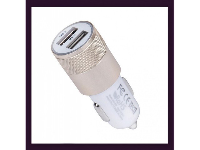 Auto Punjač USB 2 Porta 12-24 V, 1 A i 2.1 A