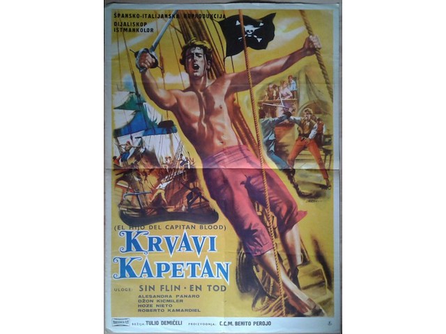 Krvavi Kapetan - originalni filmski plakat 1962