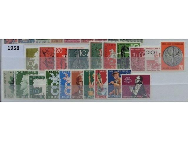 DeutscheBR 1958 komp god ** Mi 281-301(bez 285X,Y)