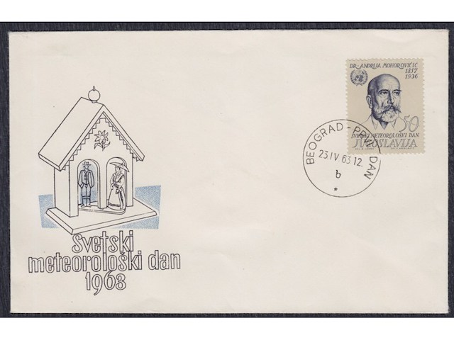 Jugoslavija 1963 Dr Andrija Mohorovičić, FDC