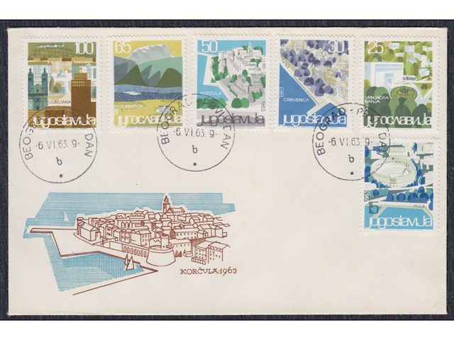 Jugoslavija 1963 Turizam, FDC