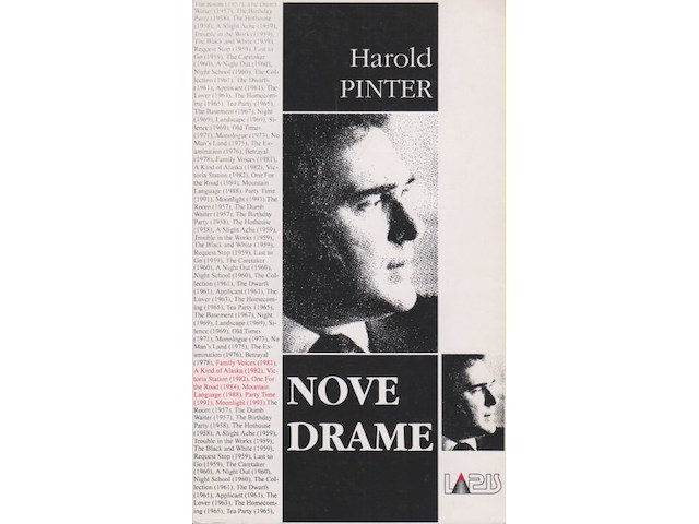 HAROLD PINTER / NOVE DRAME - perfektttttttttt