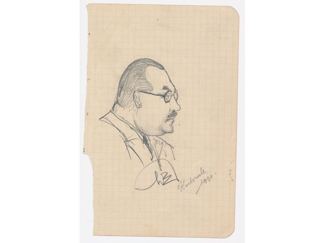 MILOS VUSKOVIC (Crnogorski slikar) Original iz 1930