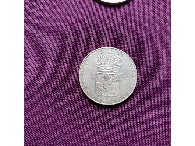 1 krona 1963 Silver