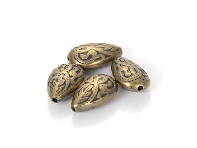 Perla resin boje bronze antik suza 18x11x6mm