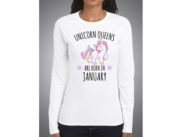 Majica Unicorn queens are born in january