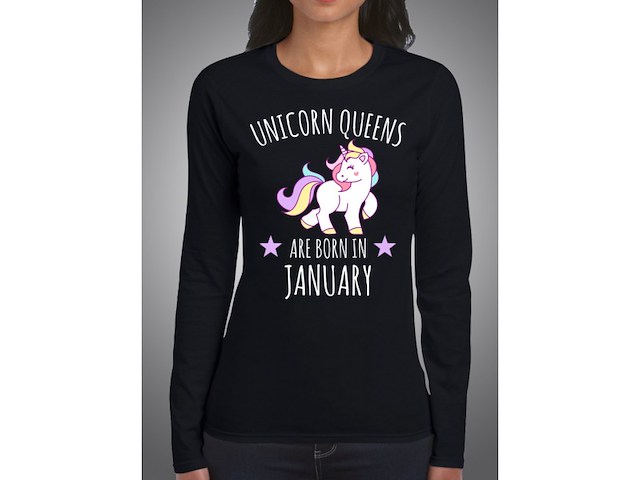 Majica Unicorn queens are born in january