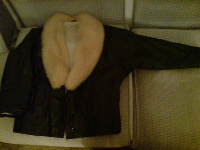 Kožna zimska jakna sa krznom (Novo)