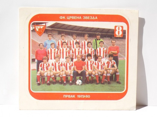 FK Crvena Zvezda prvak 1979.-80. nalepnica